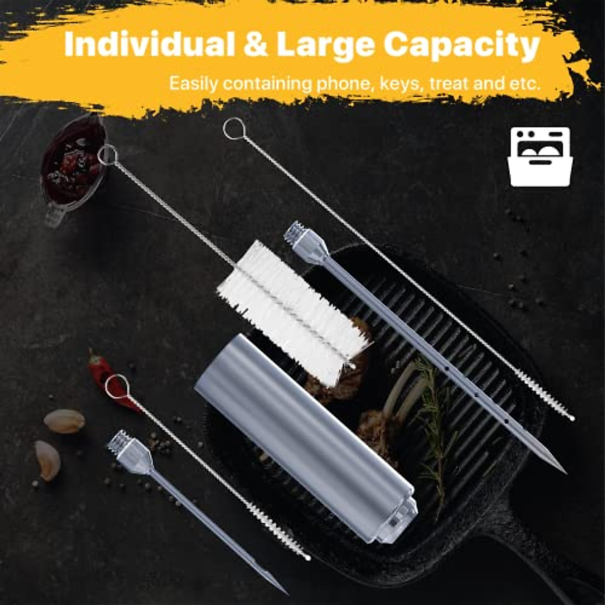 AOYOCO Meat Injector, 2oz 12pcs Injector Marinades for Meats with 3 Needles, Basting Brush and Cleaning Brushes, Dishwasher Safe Stainless Steel Flavor Injector for Meat with Ebook