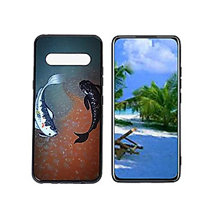 HEOLCULWO Compatible with LG V60 ThinQ 5G Phone Case, Lucky-Koi-Fish-5 Case Silicone Protective for Teen Girl Boy Case for LG V60 ThinQ 5G