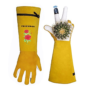 FEISHDEK Large Size - 2 Pairs Puncture Resistant Gloves, Rose Gloves Gardening Thorn Proof