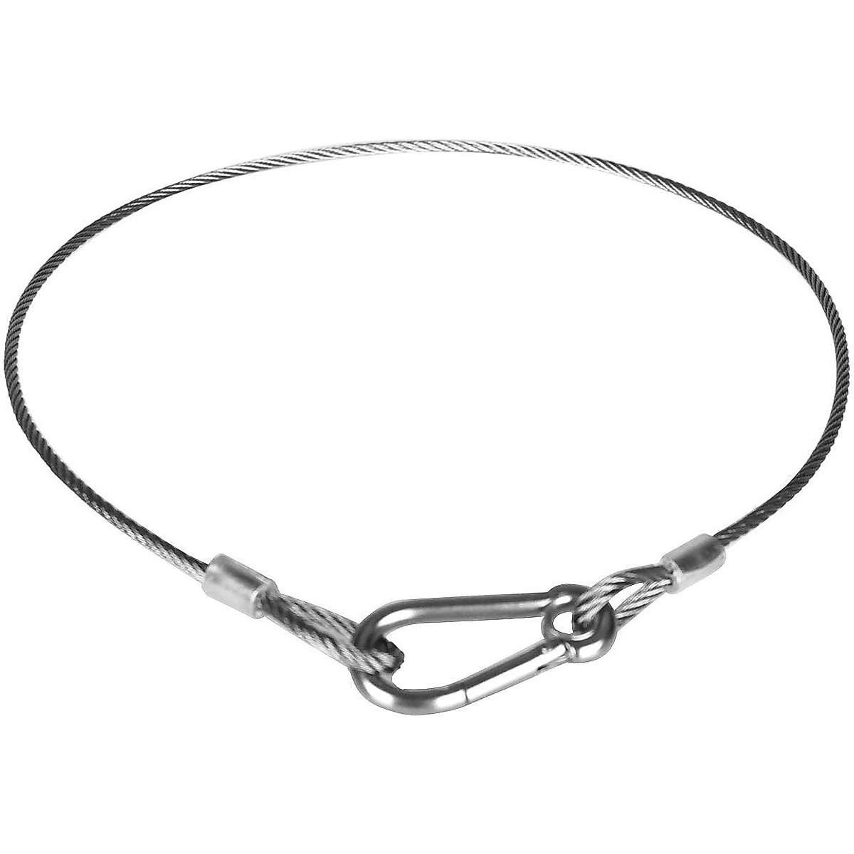 MOUNTAIN_ARK Safety Security 110lb. 25.5" Stainless Steel Cables for Stage Lighting (Silver 20 Pack) (Buckle End and Looped End)