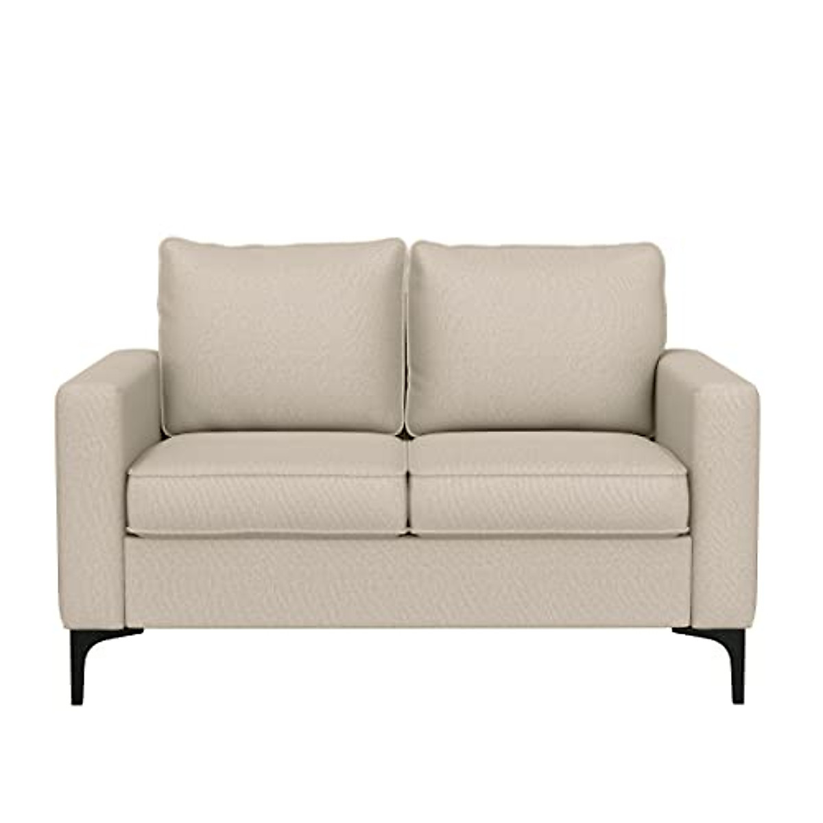 Hillsdale Alamay Modern Upholstered Loveseat Fabric Sofa, Oatmeal