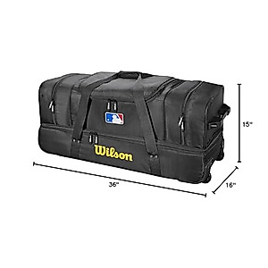 WILSON Sporting Goods Umpire Bag, Black , 36"L x 16"W x 15"H