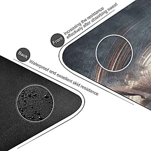 GOODOLD Birds Circular Pattern Yoga Mat, 71 x 26 Inch Non-slip Yoga Mats Folding Travel Exercise Mat Indoor Outdoor Gym Pilates with Storage Bag for Women Men