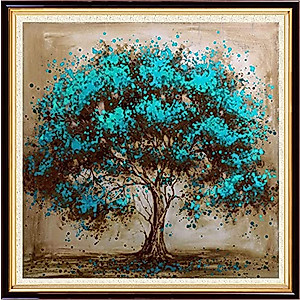 Disxvivy Cross Stitch Stamped Full Embroidery Kits DIY 11CT Cotton Thread Printed DIY Needlepoint Kits DMC Craft Needlework Set Cross-Stitch Stamped Sets-Evergreen 17.7×17.7 inchs