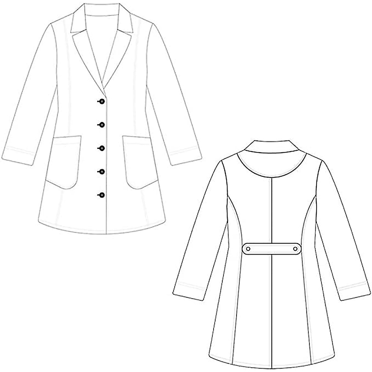 HEEDFIT Premium Quality White Lab Coats for Women, A Full White Poly-Cotton 35” Long Reusable Women's Lab Coat WHITE M