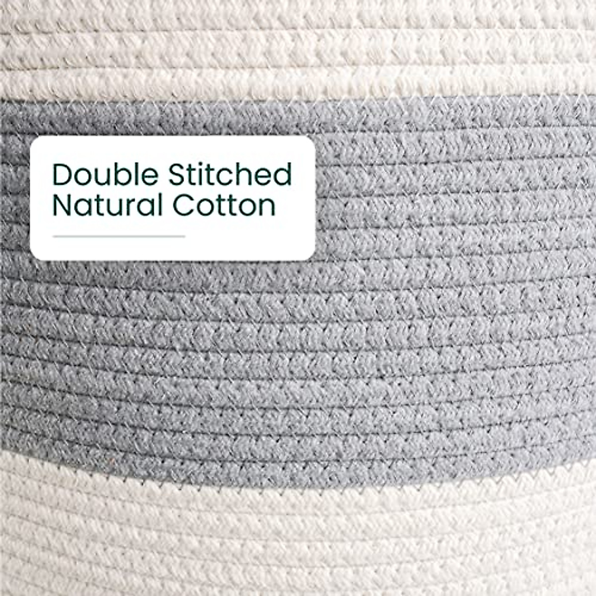 Woven Laundry Basket- Woven Basket Ideal to Use as Closet Organizer, Stuffed Animal Storage, Laundry Hamper- Double Stitched Collapsible Laundry Baskets- Large Basket for Laundry & Storage by Reppit