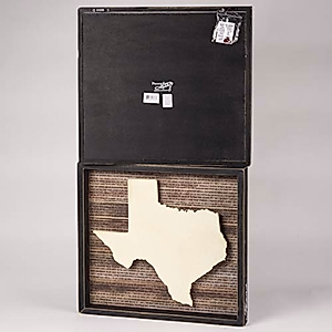 Primitives by Kathy 27787 Wanderlust Inset Box Sign, 16.5 x 15.5-Inches, Texas