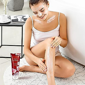 Vital Luxury Japanese Cherry Blossom Shower Gel and Body Cream Set - Nourishing and Moisturizing Daily Skincare - 8 fl.oz / 236mL Each, Birthday Mother's Valentine's Day Gifts for Her and Him