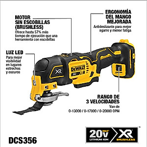 DEWALT 20V Max XR Oscillating Multi-Tool Bundle with 5 Piece Oscillating Tool Blades Kit