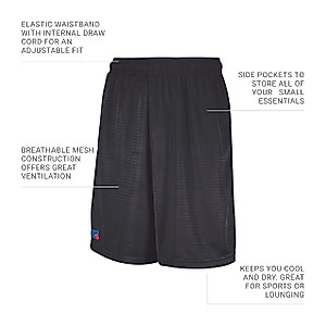 Russell Athletic Men's Mesh Pocket Short, Stealth, XX-Large