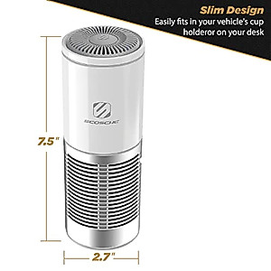 Scosche AFP2WT-SP FrescheAIR Portable HEPA Air Purifier/Deodorizer for Allergies, Pet Dander and Odors, Personal Air Freshener for Travel and Home, White