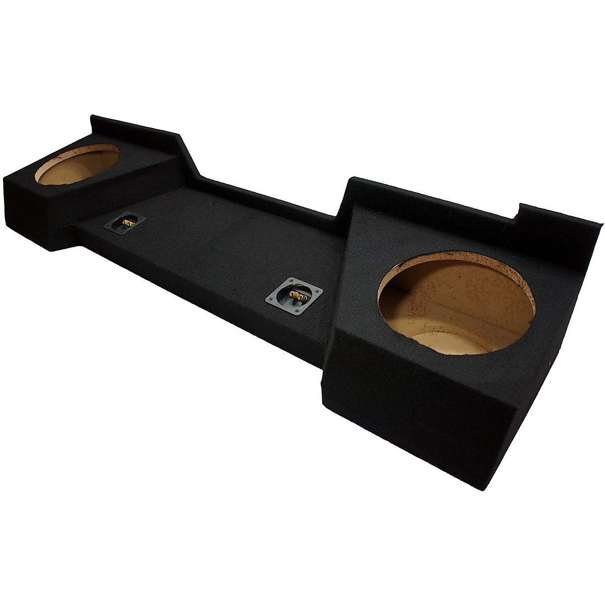 American Sound Connection Compatible with Chevy Silverado or GMC Sierra Full Size Extended Cab Truck 2007-2013 Dual 10" Subwoofer Sub Box Speaker Enclosure