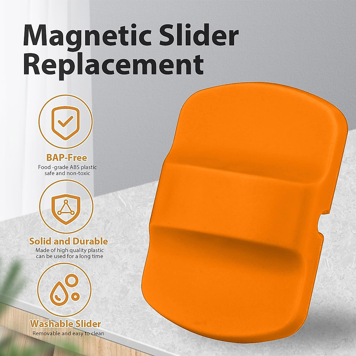 Magnetic Slider Replacement, Replacement Magnetic Slide Block, Magslider Replacement Compatible with Lid/Tumblers Fits 10oz, 16oz, 20oz, 26oz, 30oz