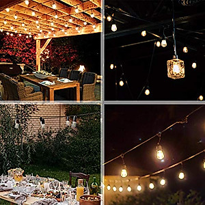 DYSMIO S14 LED String Light Bulbs, E26 E27 Medium Screw Base Edison Bulbs Equivalent to 11W, Fits for Commercial Outdoor Patio Garden Vintage Lights, 24-Pack, Soft White - Clear