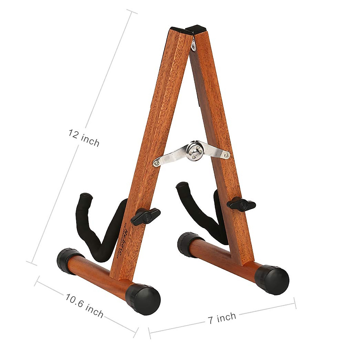Neboic Ukulele Stand, Wood Violin Stand with bow holder, Wooden Stand for Mini Small Guitars, Banjo and Mandolin (Cherry)