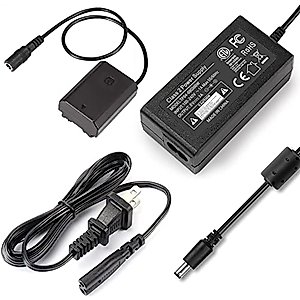 F1TP NP-FZ100 AC Power Adapter Dummy Battery Kit for Sony Alpha A6600, A7C, A7 III, A7S III, A7R III, A7R IV,A1, FX3, FX30, A9II, A9R, A9S Cameras