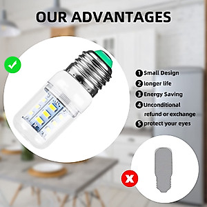 GEAIN 5304511738 Light Bulb Refrigerator 3.5W (110-240V Warm Light) for Frigidaie Refrigerator Light Bulb | LED kei d34l Replacement Light Bulb Refrigerator PS12364857 AP6278388-2 Pack