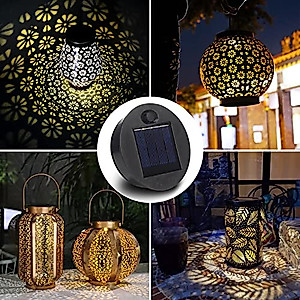 2 Pack Solar Replacement Top Parts, Solar Light Replacement Top, Replacement Solar Light Parts, Solar Lantern Lids for Garden Patio Outdoor Hanging Lanterns (2.76in)