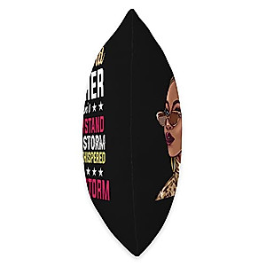 Black History Month Gift Tee Black History Month Shirt African Woman Afro I Am The Storm Throw Pillow, 18x18, Multicolor