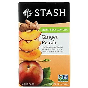Stash Tea Green Ginger Peach Matcha (Pack of 2)
