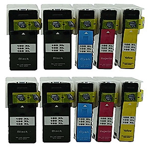 Replacement for Lexmark 100XL Ink Cartridge 100 105 108 XL 105XL 108XL 14N1068 14N1069 14N1070 14N1071 S301 302 305 S405 409 S505 S605 S308 S408 PRO205 209 705 707 709 805 901 Printer (2Set+2BK)