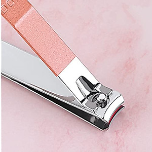 SHICEN Manicure Set, Professional Nail Clippers Kit, Pedicure Care Tools, Professional Women Grooming Kit -Premium Stainless Steel with Pink Travel Case Set 16PC Great Gift(Rose Gold)