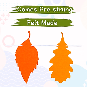 VILIFEVER Felt Fall Maple Leaves Garland Banner for Fall Thanksgiving Mantle Decorations, Autumn Home Farmhouse Decor Maple Leaf Hanging Streamer for Fall Wedding Birthday Party Supplies