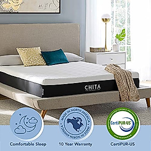 CHITA Full Size Gel Memory Foam Mattress,10 Inches Breathable Bed Mattress for Sleep Supportive & Pressure Relief,Fiberglass Free Mattress,Mattress in a Box,CertiPUR-US Certified,100 Night