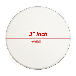 Wideskall® White Round Door Knob Wall Shield Self Adhesive Protector (3" inch Standard Size, 10.00, Count)