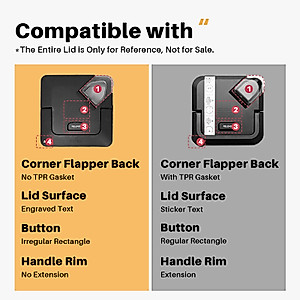 Blender Lid Replacement for Ninja, Spout Cover Blender Top Replacement Parts for Ninja Locking Lid 72 oz Pitcher BL610 BL770 BN701 BN801