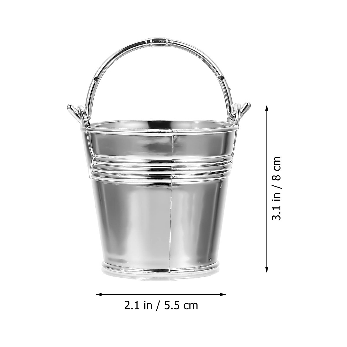 Cabilock 10pcs Snack Bucket Plastic Buckets with Handles Small Bucket Food Holder Metal Pail Metal Buckets for Party Mini Favor Buckets Iron Metal Bucket Candy Jug Vase Delicate Beer Barrel