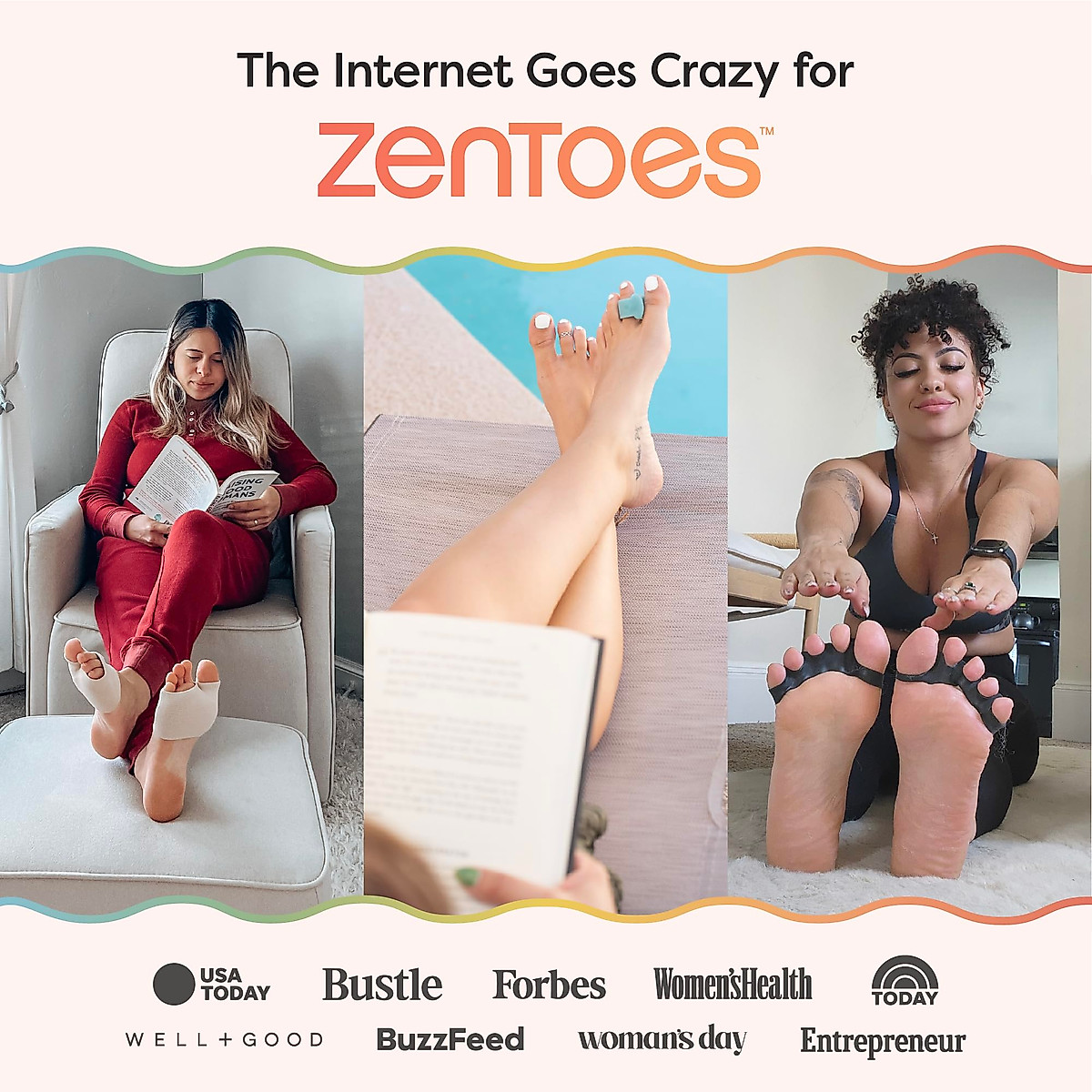 ZenToes Achilles Tendon Support Sleeve, Padded Compression Sleeve for Achilles Tendonitis Relief & Haglunds Heel, Washable Padded Socks & Heel Protectors for Bursitis Relief, 1 Pair