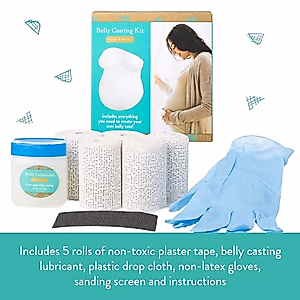 Kate & Milo Belly Casting Kit, Pregnancy Keepsake Making Kit, Easy To Make DIY Plaster Cast Baby Bump Keepsake, Gift For Expecting Moms