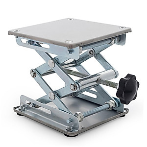 RXZIXYL Adjustable Lifting Stand Display Table Woodworking Lifter Jack for RC Crawler Car TRX4 SCX10 Wraith RR10 Arrma Kraton Losi LMT (100x100mm)