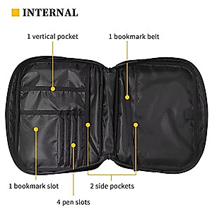 AFPANQZ Classic Cow Print Bible Bag Bible Cover with Front Zipper Pockets Bible Book Case Covers Portable Carrying Organizers Bible Bag Tote Bag for Standard Size Bible