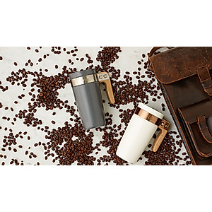 Ello Fulton Ceramic Travel Mug with Slider Lid, 16 oz, White