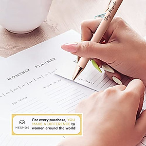 MESMOS Pastel Pens, Mindfulness Gifts, Inspirational Fancy Pens for Women, Wellness & Spiritual Gifts, Self Love Self Care Gifts, Journaling Pens, Cute Pen Set, Luxury Pretty Pens, Relaxing Gifts