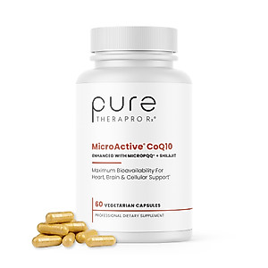 MicroActive CoQ10 Enhanced with MicroPQQ + Shilajit “Sustained Release” 60 Veg Caps | Convenient Once a Day Clinical Dose | 2 Month Supply | Vegan | Pharmaceutical Grade