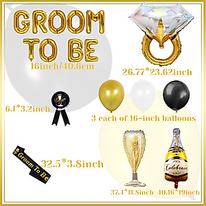 24 PCS Groom To Be Sash Groom To Be Decoration Groom To Be Balloons Groom To Be Groom To Be Banner Groom Team Party Decoration Groom Party Supplies