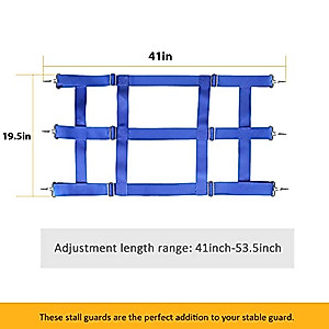Harrison Howard Poly 3 Slat Stall Guard for Horses Blue