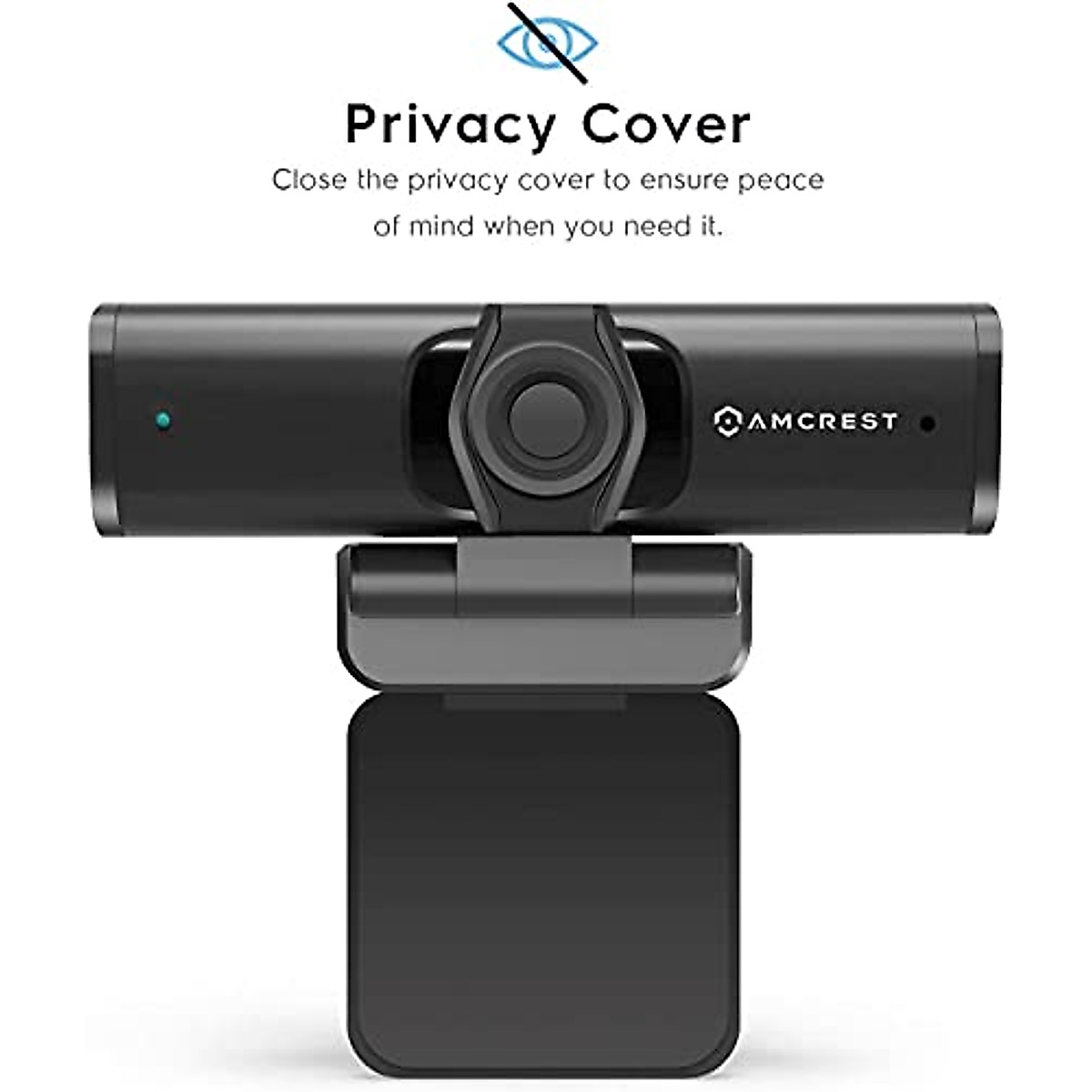 Amcrest 4K Webcam w/Microphone & Privacy Cover, Web Cam USB Camera, Computer HD Streaming Webcam for PC Desktop & Laptop w/Mic, Wide Angle Lens & Large Sensor for Superior Low Light (AWC897)