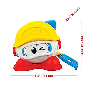 KiddoLab Kids Tape Measure - Pretend Paly Toys for Babies 6-12 Months - Wibble Wobble Toy with Pull String & Lock - Early Developmental Fine Motor Skills 12-18 Months Baby Toys