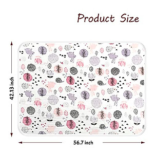 Miracle Baby Muslin Swaddle Blankets Large Cotton Receiving Blanket Nursing Cover 55''x 39''(2 Layers,Rabbit)