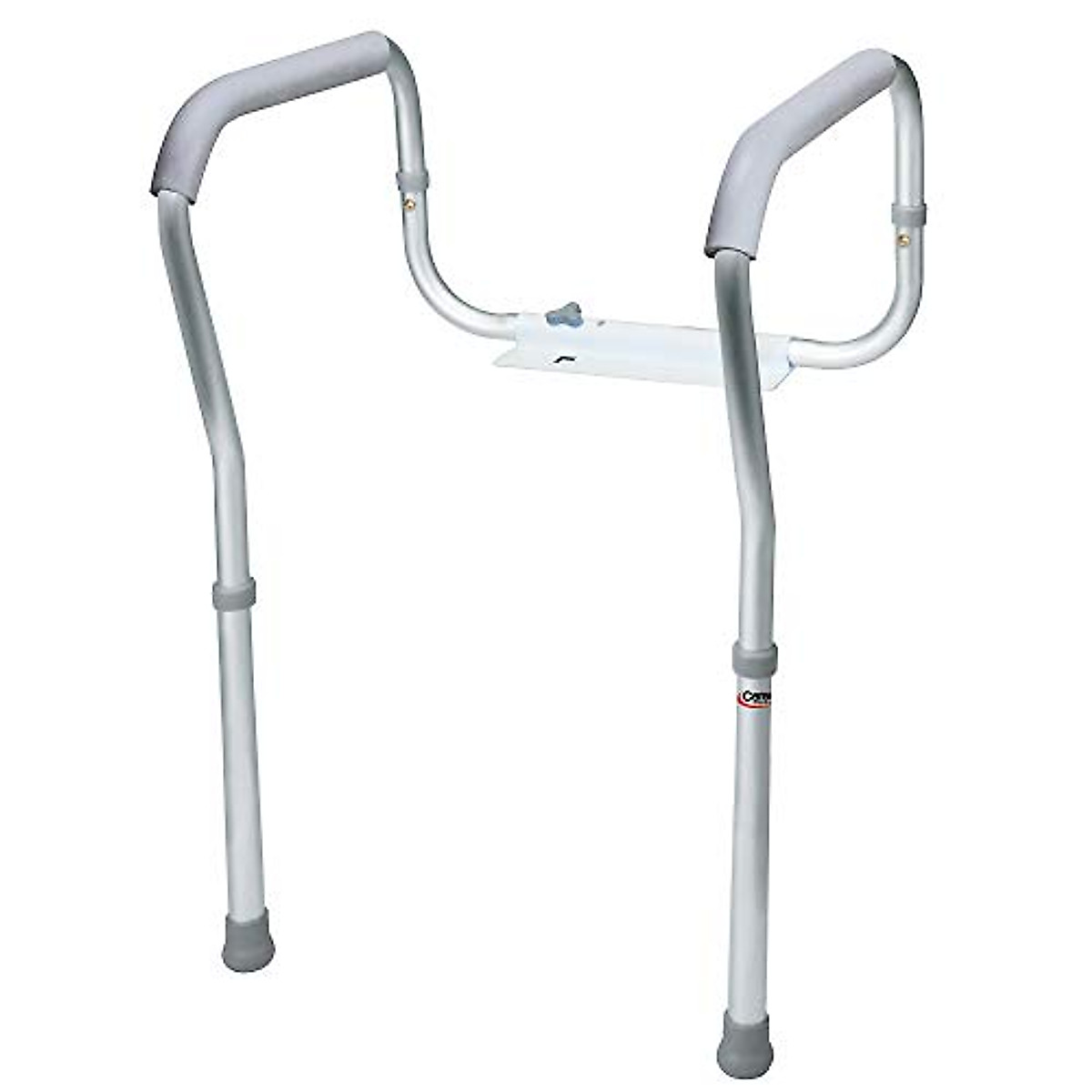 Carex Toilet Safety Frame - Toilet Safety Rails and Grab Bars for Seniors, Elderly, Disabled, Handicap - Easy Install with Adjustable Width/Height, Fits Most Toilets