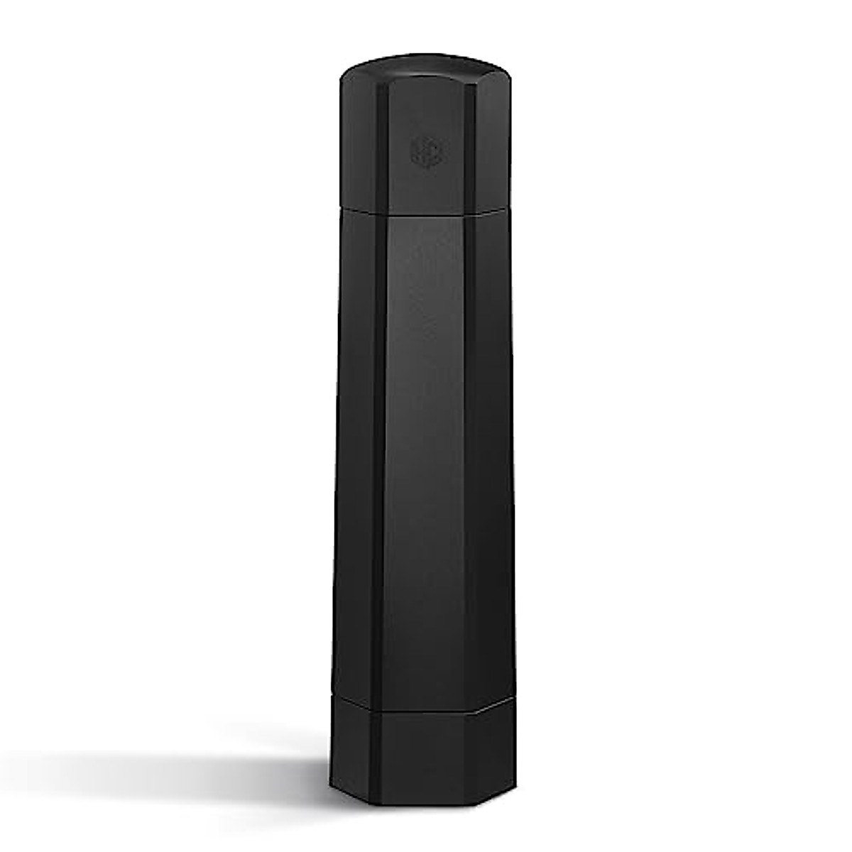 HexClad Cookware Professional Grade Heavy Duty Pepper Grinder Mill with Refillable Black Aluminum Mono-Chrome Pepper Mill and Adjustable Coarseness