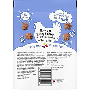 Friskies Party Mix Crunch Gravy-Licious Turkey & Gravy Treats (Pack of 2)