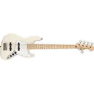 Squier Affinity Series 5-String Jazz Bass, Olympic White, Maple Fingerboard