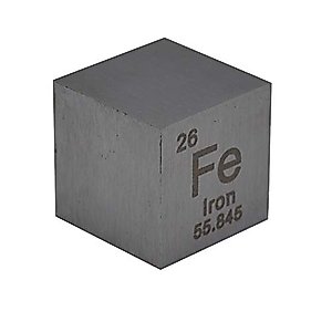 Iron Metal Density Cube 25mm 99.99% for Element Collection Lab Periodic Table Cube