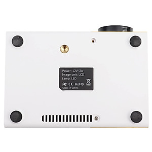 Home Theater Mini Stylish Home Theater Portable LED Projector HD Support 1080P VGA Multimedia Player (US regulations (110V-240V))