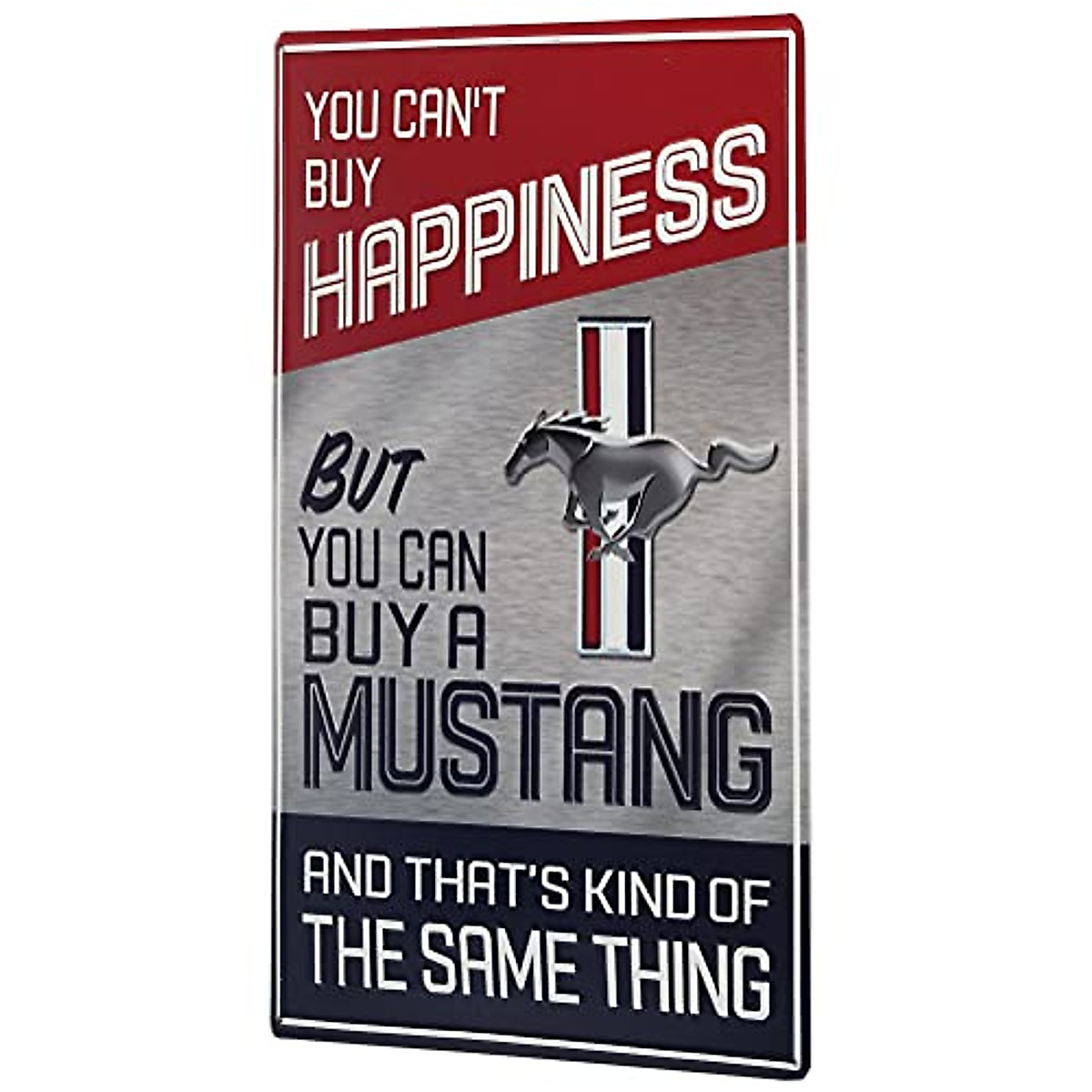 Ford Mustang Metal Sign – Vintage Car Wall Decor for Man Cave